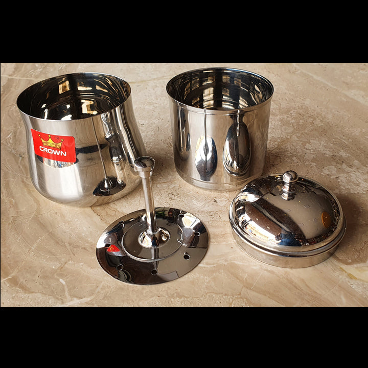 STEEL/BRASS SOUTH INDIAN COFFEE MAKER – Panduranga Coffee Works